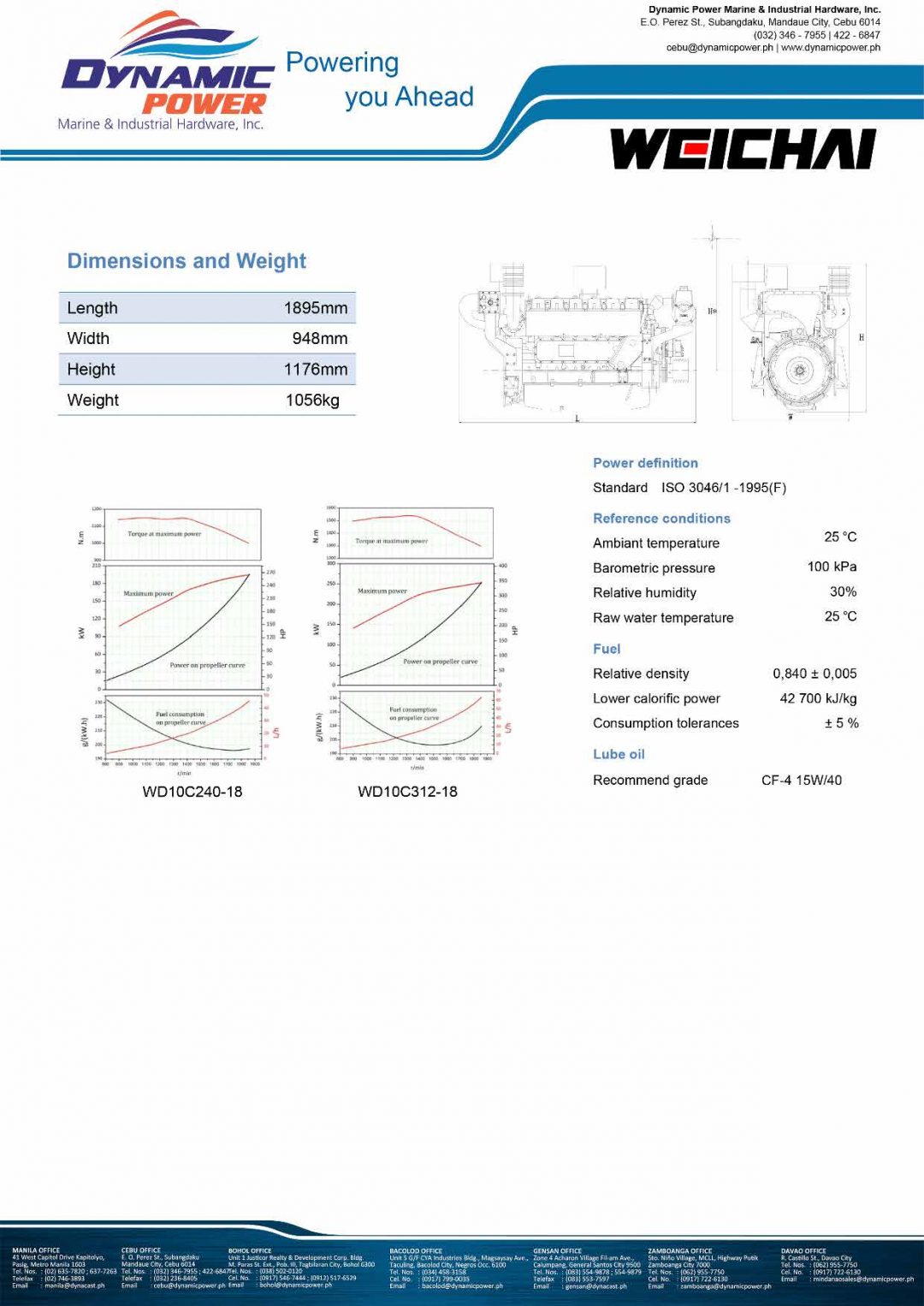 Weichai Marine Engine - WD10 Series | Dynamic Power Marine & Industrial ...