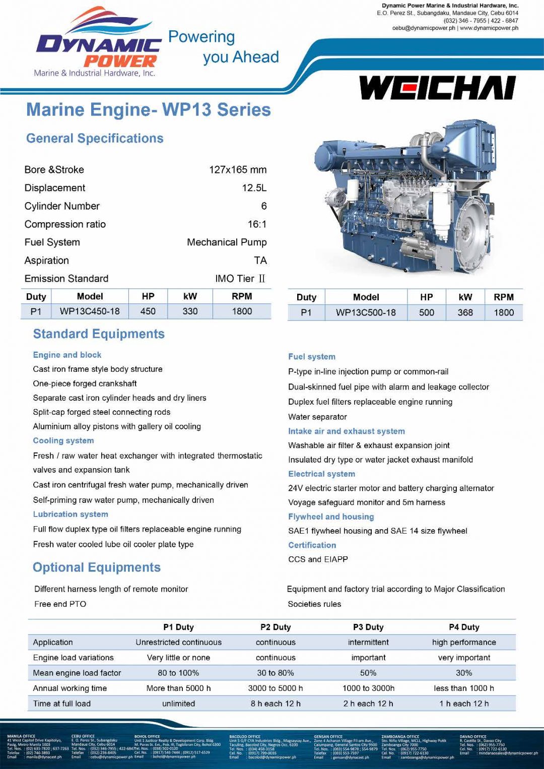 Weichai Marine Engine - WP13 Series | Dynamic Power Marine & Industrial ...